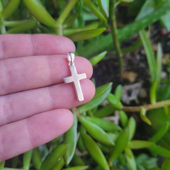 Jewelry | New Solid 925 Sterling Silver Simple Cross Pendant | Poshmark